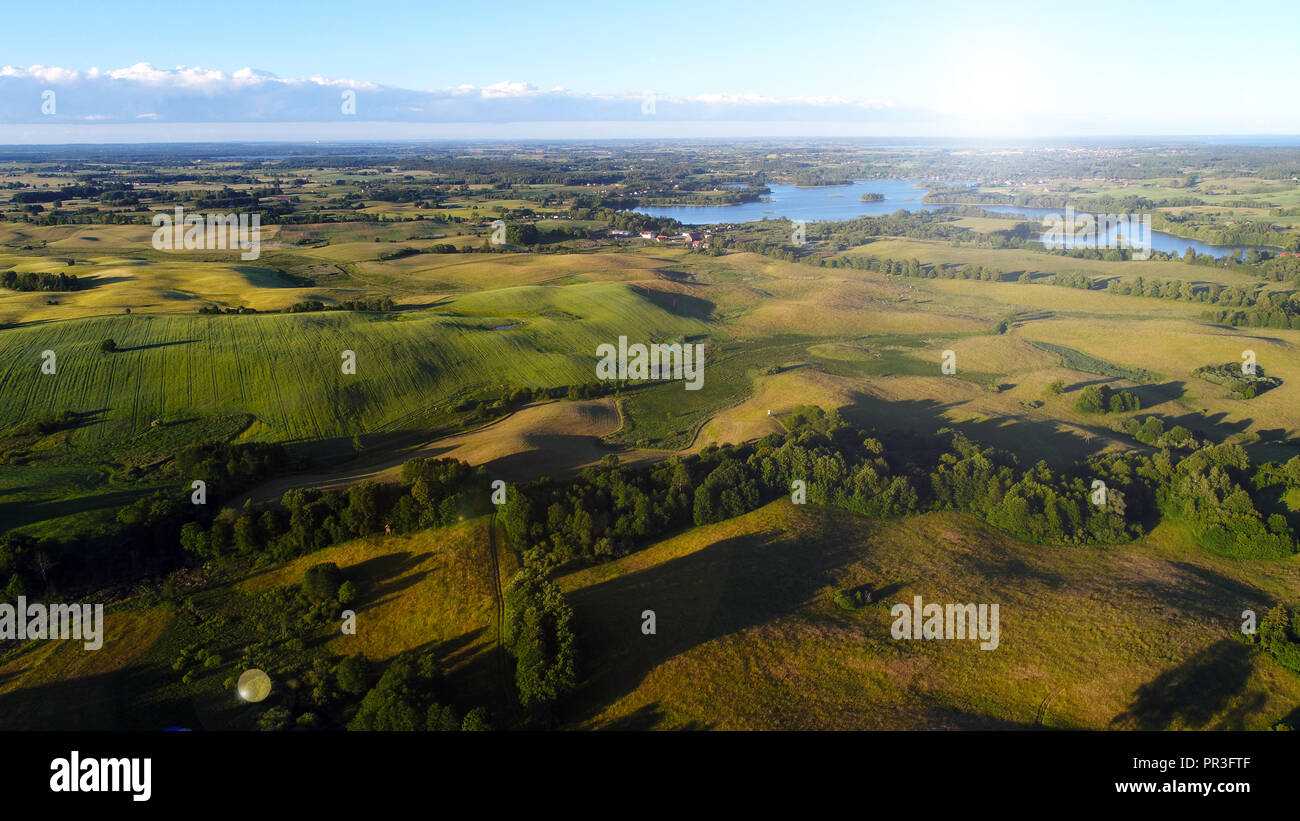 Aerial view of the lake's in Masuria District, Poland Stock Photo - Alamy