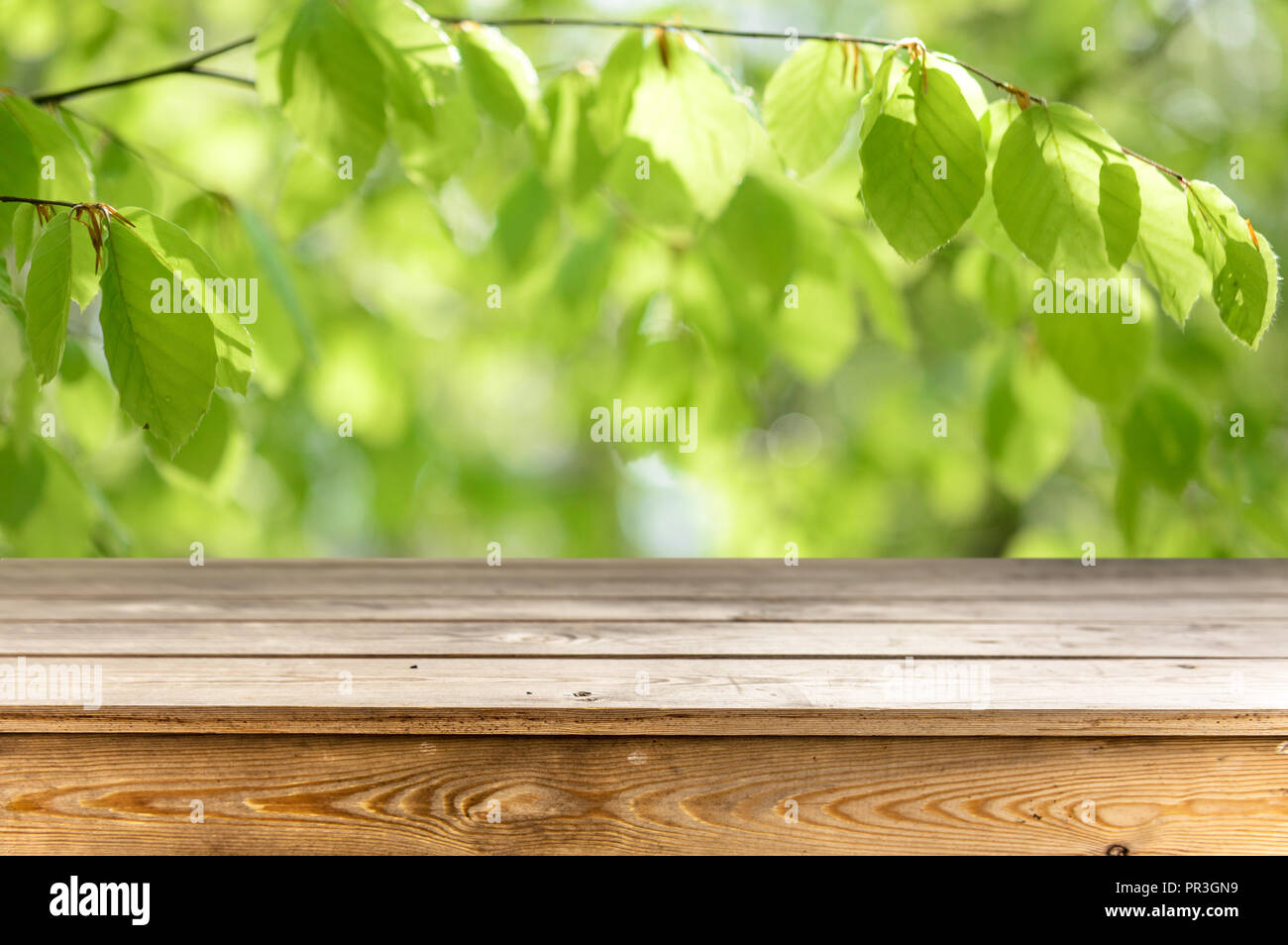 Wooden table background Stock Photo - Alamy