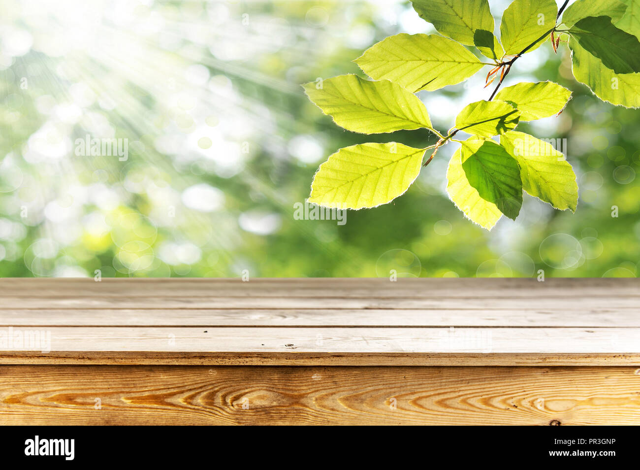 Wooden table background Stock Photo - Alamy