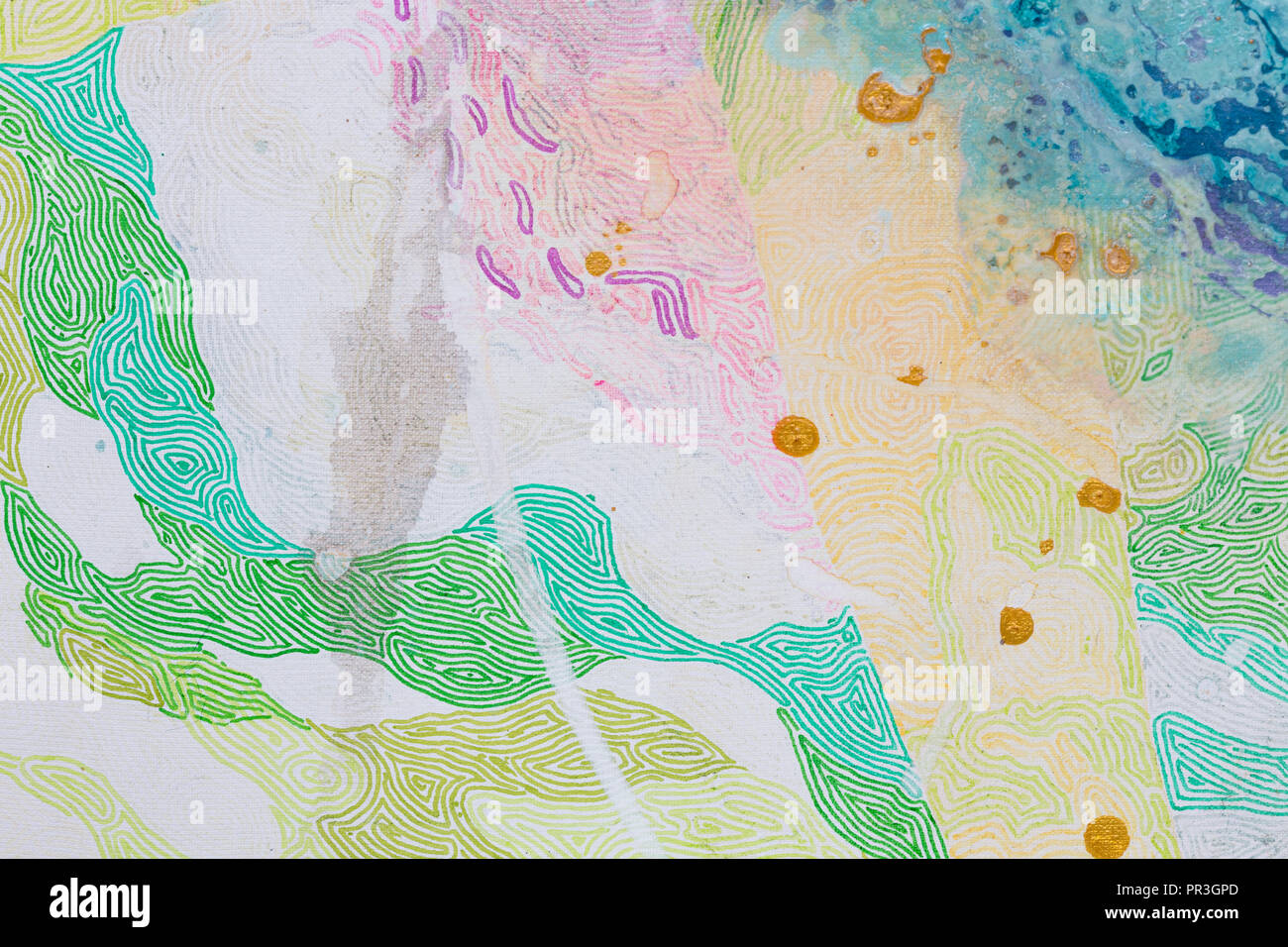 Abstract painting- psychedelic pictures. Formation of image by s Stock ...