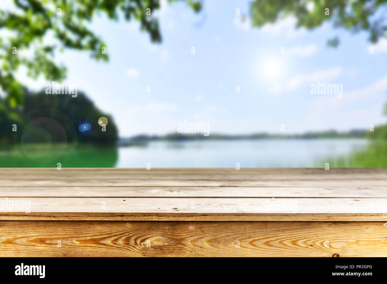 Wooden table background Stock Photo - Alamy