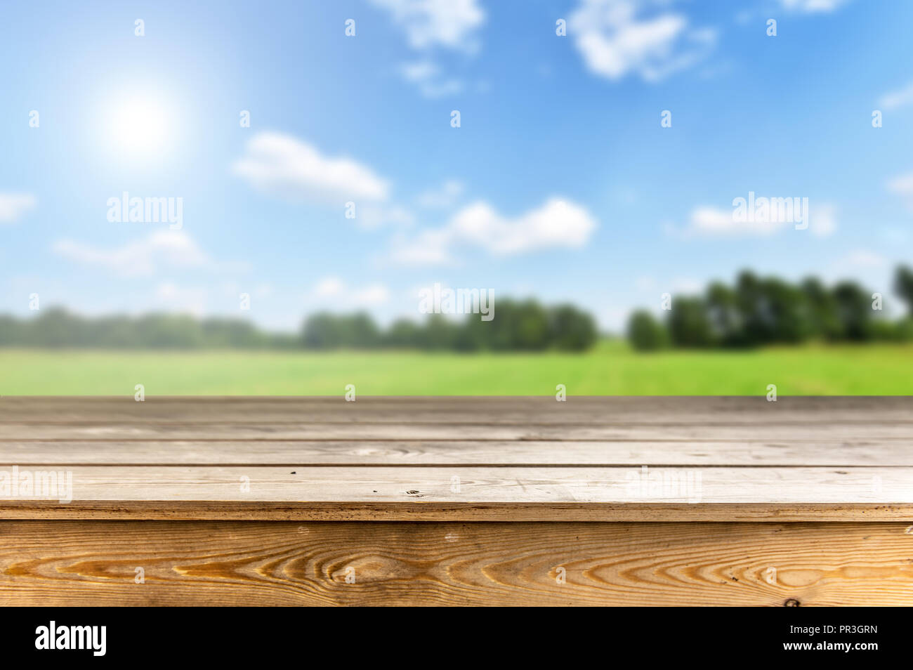 Wooden table background Stock Photo - Alamy