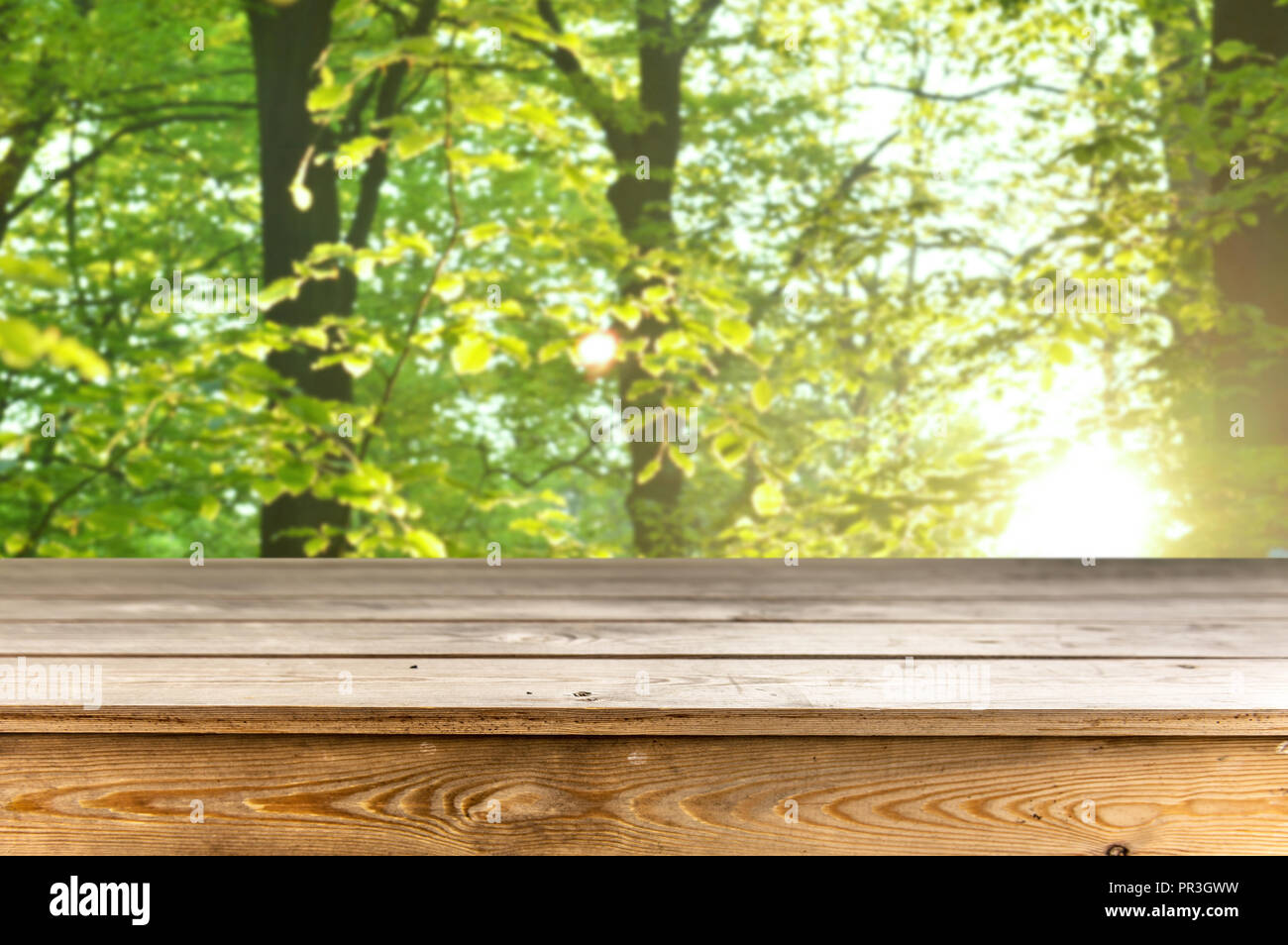 Wooden table background Stock Photo - Alamy