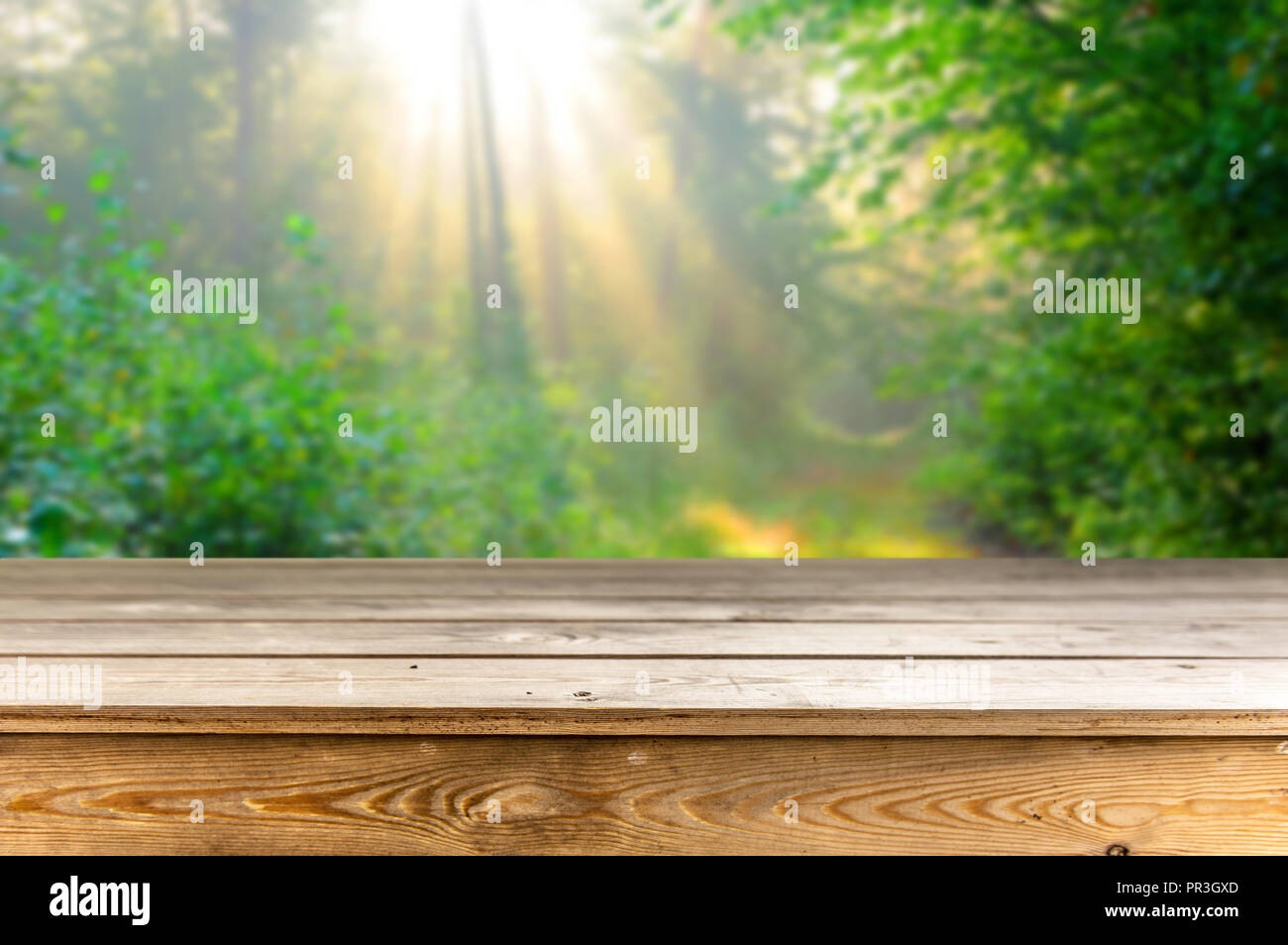 Wooden table background Stock Photo - Alamy