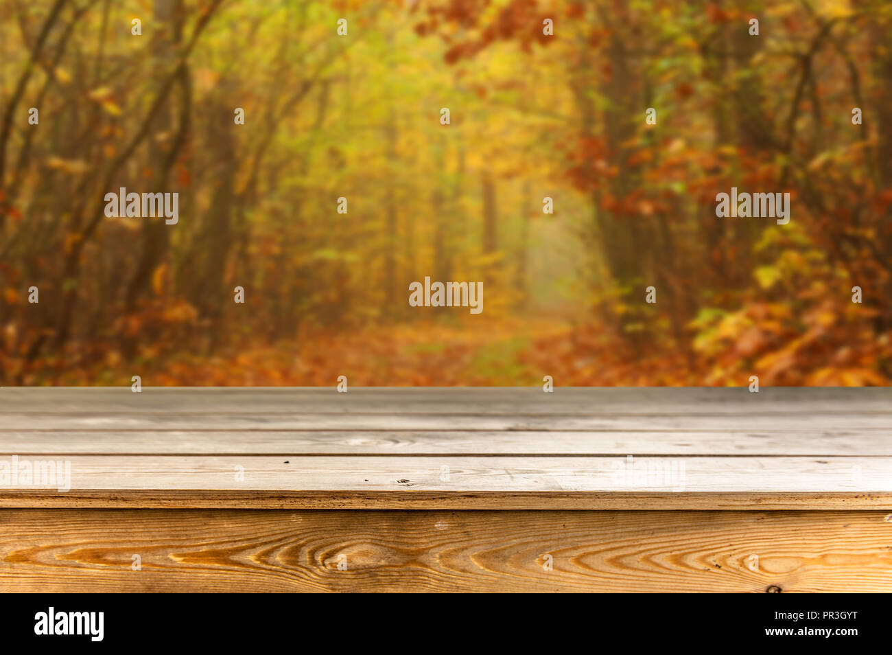 Wooden table background Stock Photo - Alamy