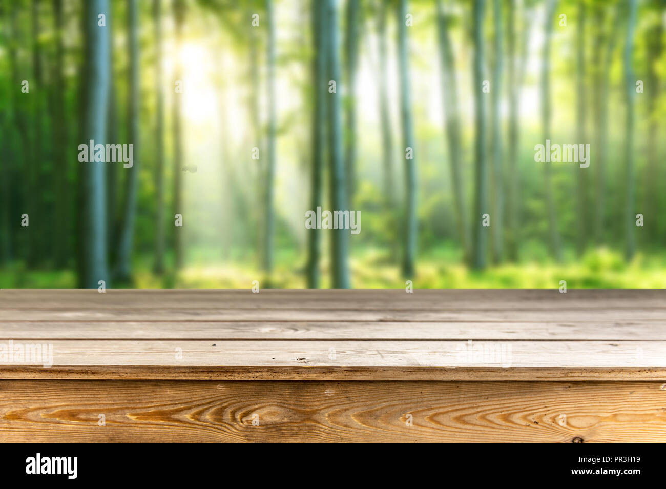 Wooden table background Stock Photo - Alamy