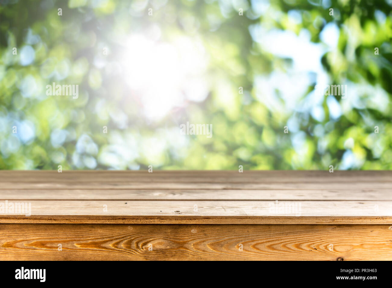 Wooden table background Stock Photo - Alamy