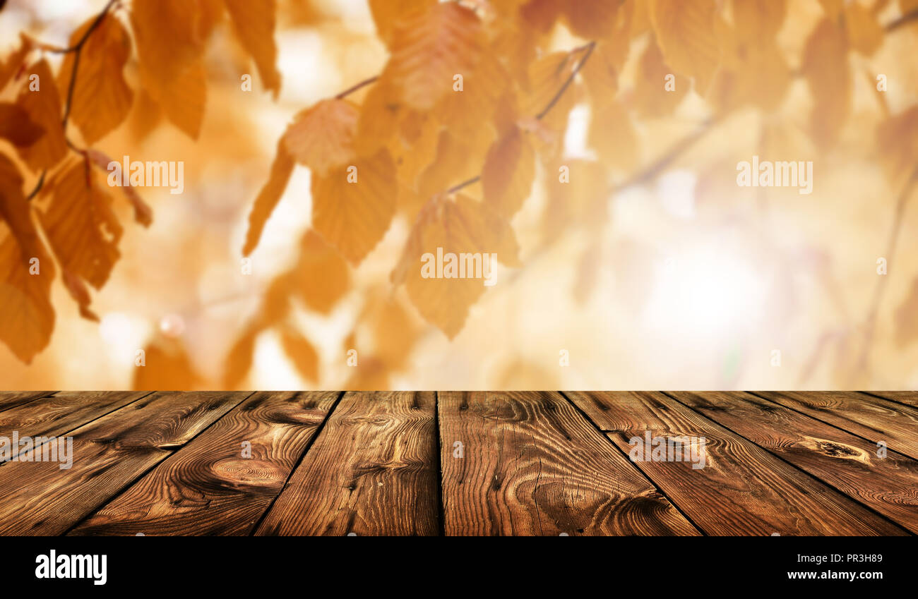 Wooden table background Stock Photo - Alamy