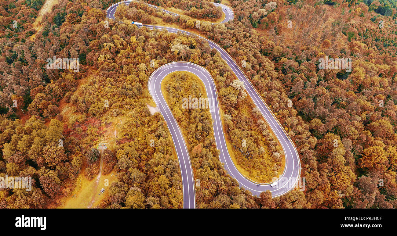 Road seen from the air Stock Photo - Alamy