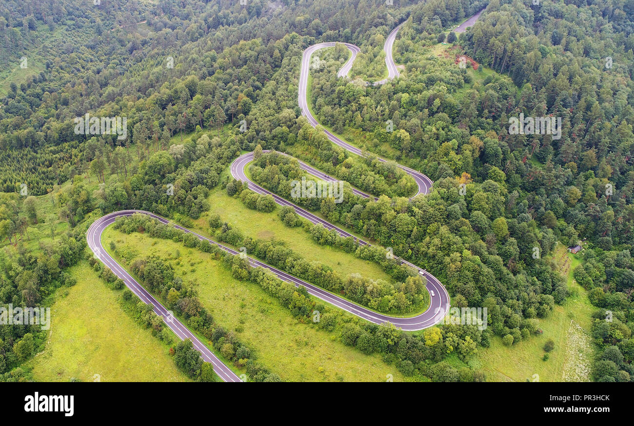 Road seen from the air Stock Photo - Alamy