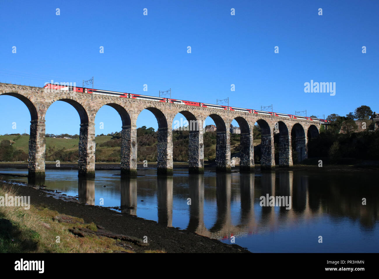 HST125 diesel multiple unit train operated by LNER crossing Royal ...