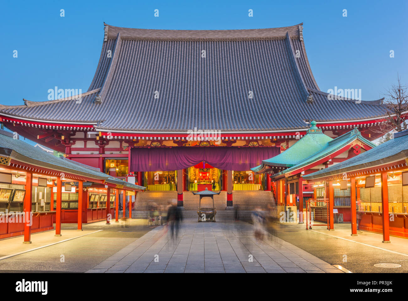 Tokyo, Japan ancient buddhist temple at dawn Stock Photo - Alamy