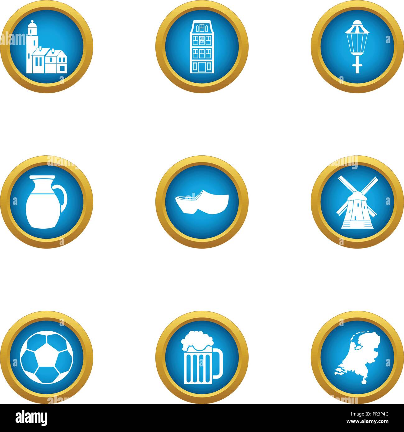 Province icons set, flat style Stock Vector Image & Art - Alamy