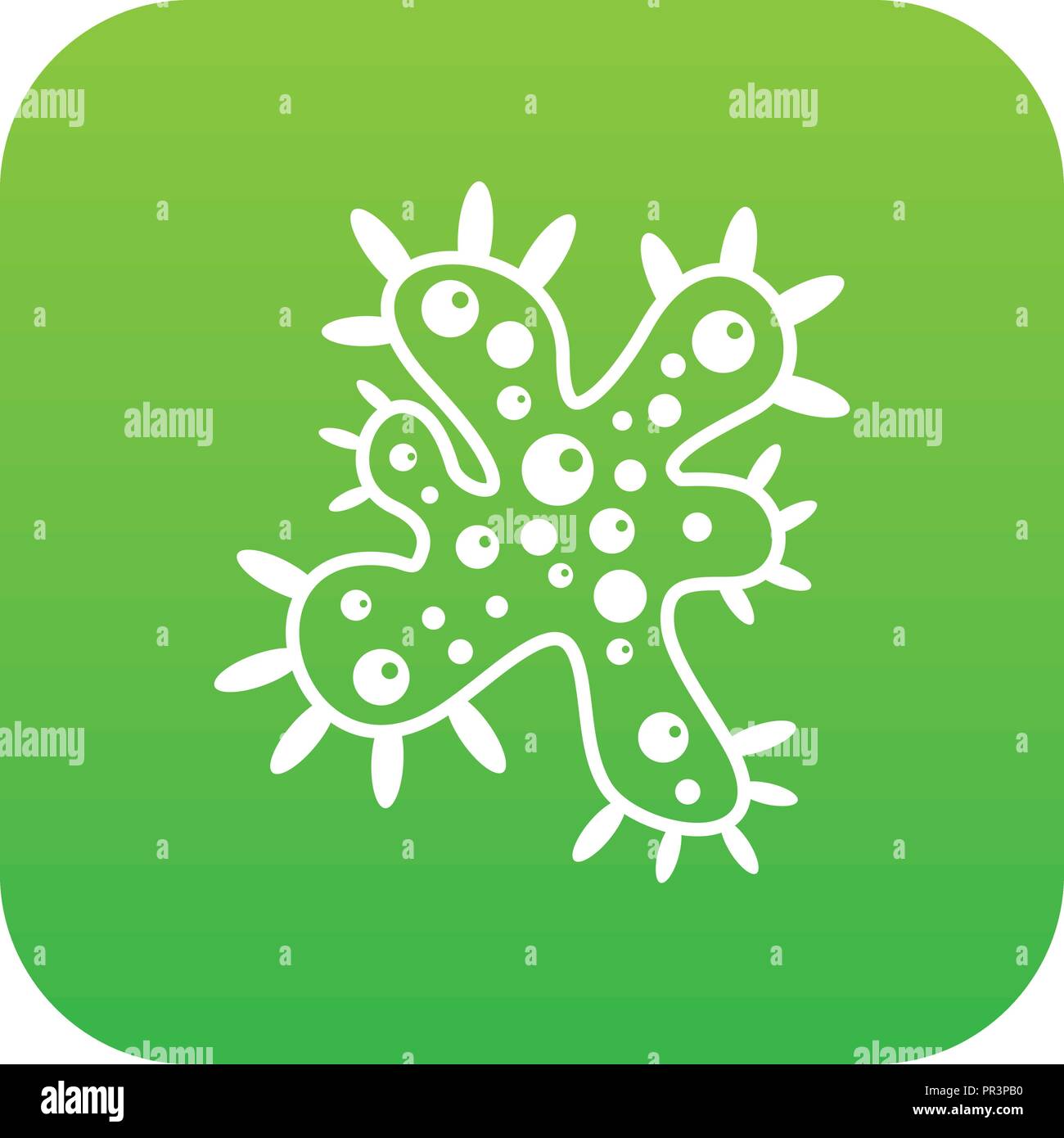 Bacteria icon digital green Stock Vector Image & Art - Alamy