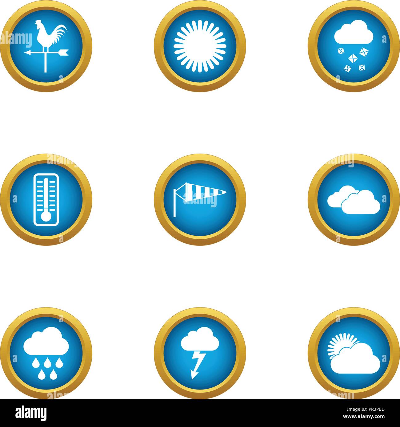Giddy icons set, flat style Stock Vector Image & Art - Alamy