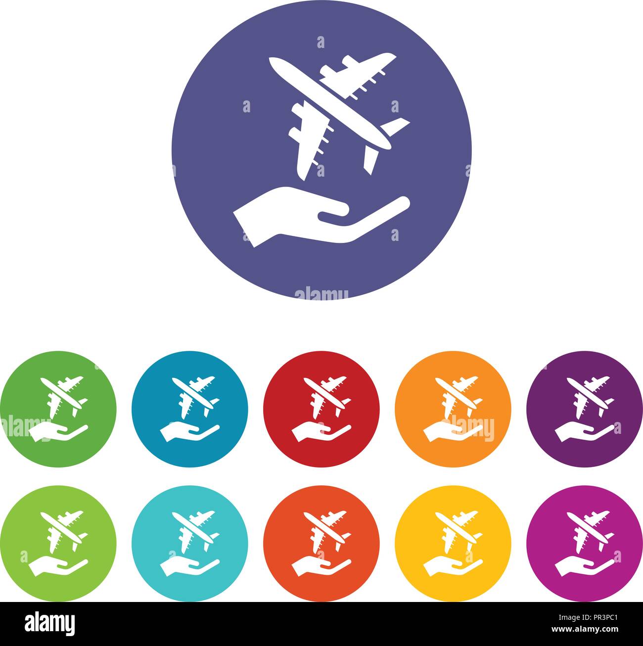 Air passenger protection icons set vector color Stock Vector Image ...