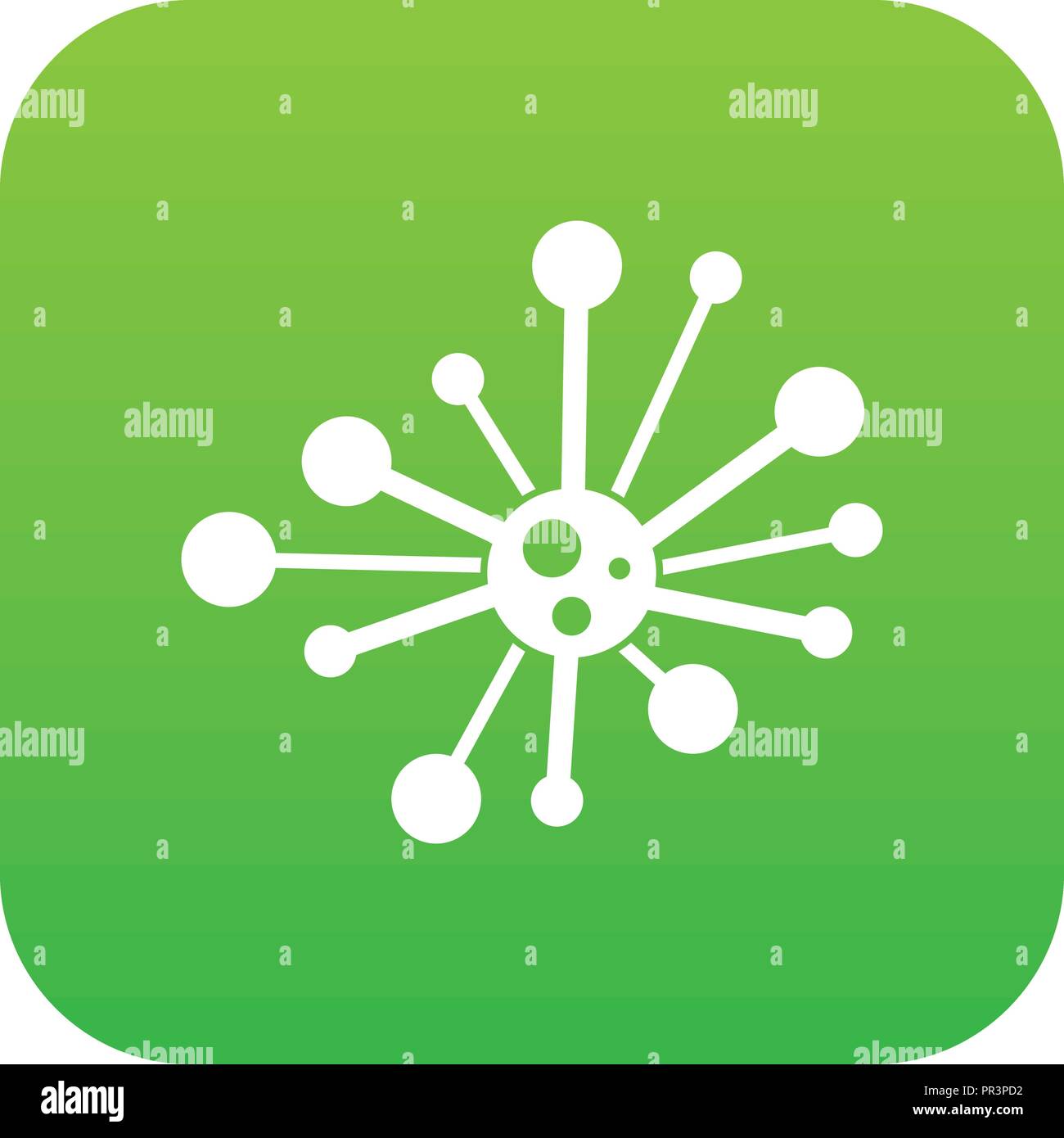 Round bacteria icon digital green Stock Vector Image & Art - Alamy