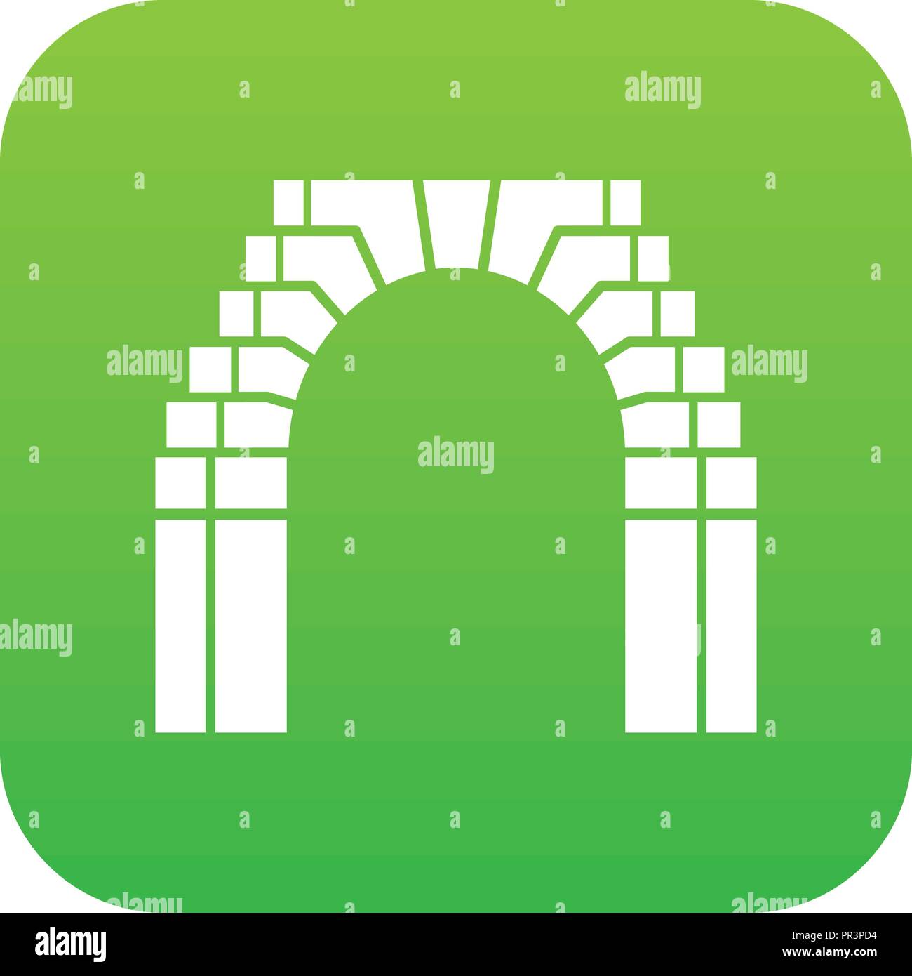 Brick arch icon green vector Stock Vector Image & Art - Alamy