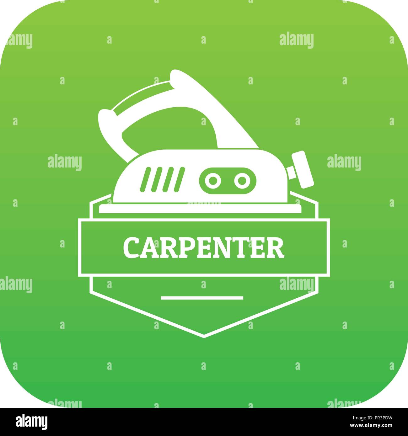Carpenter icon green vector Stock Vector Image & Art - Alamy