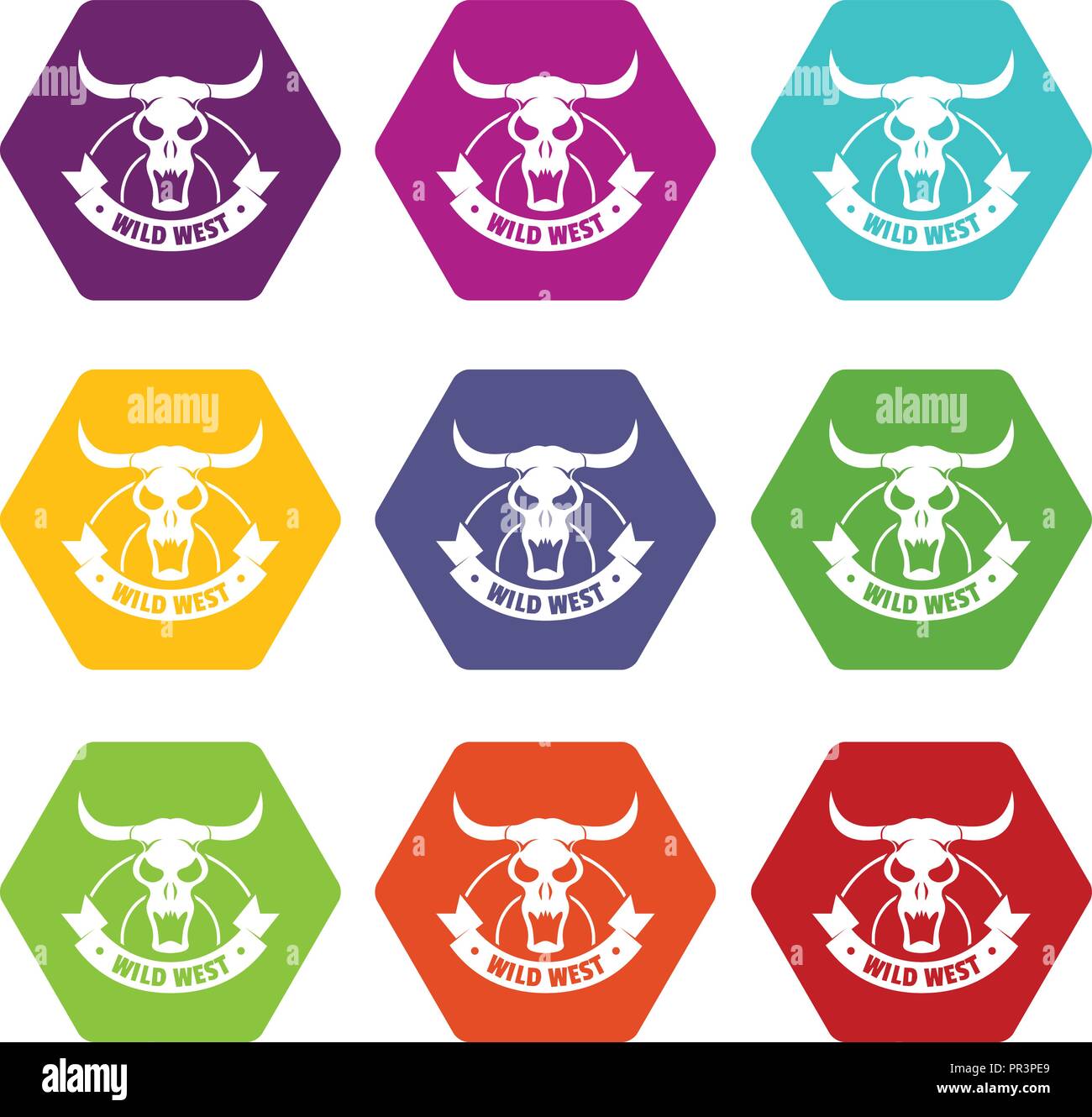 Wild west icons set 9 vector Stock Vector Image & Art - Alamy