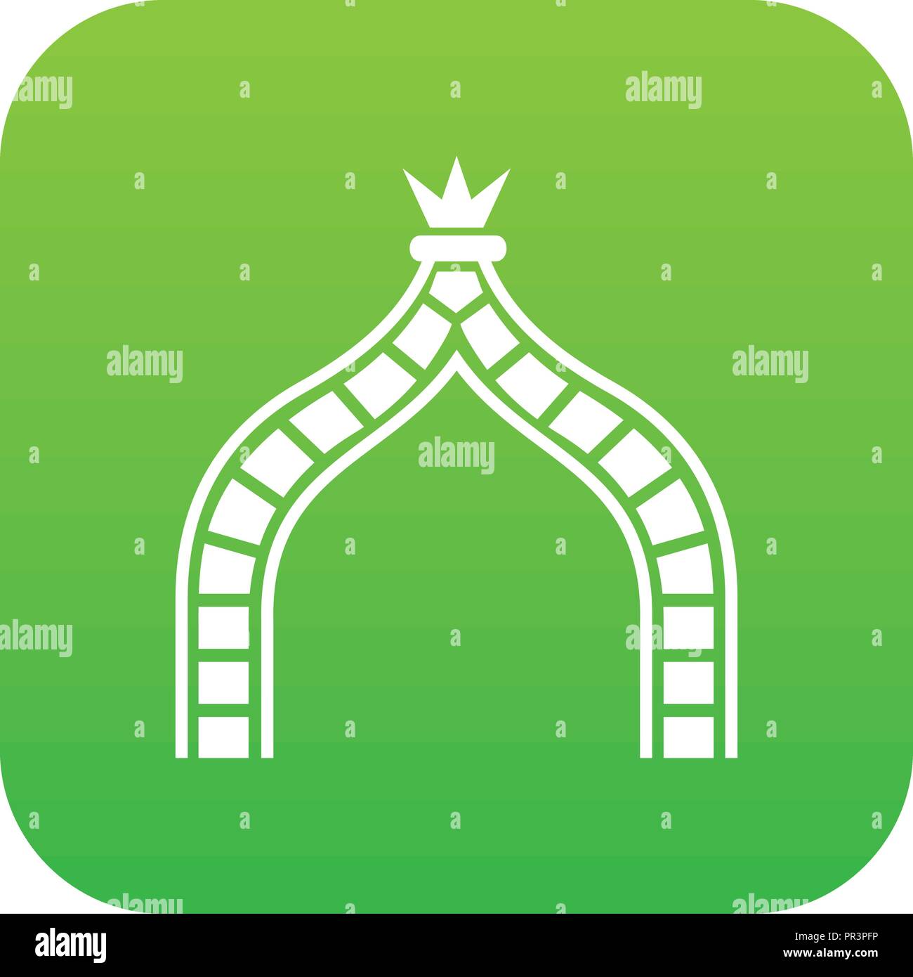 Ancient arch icon green vector Stock Vector Image & Art - Alamy