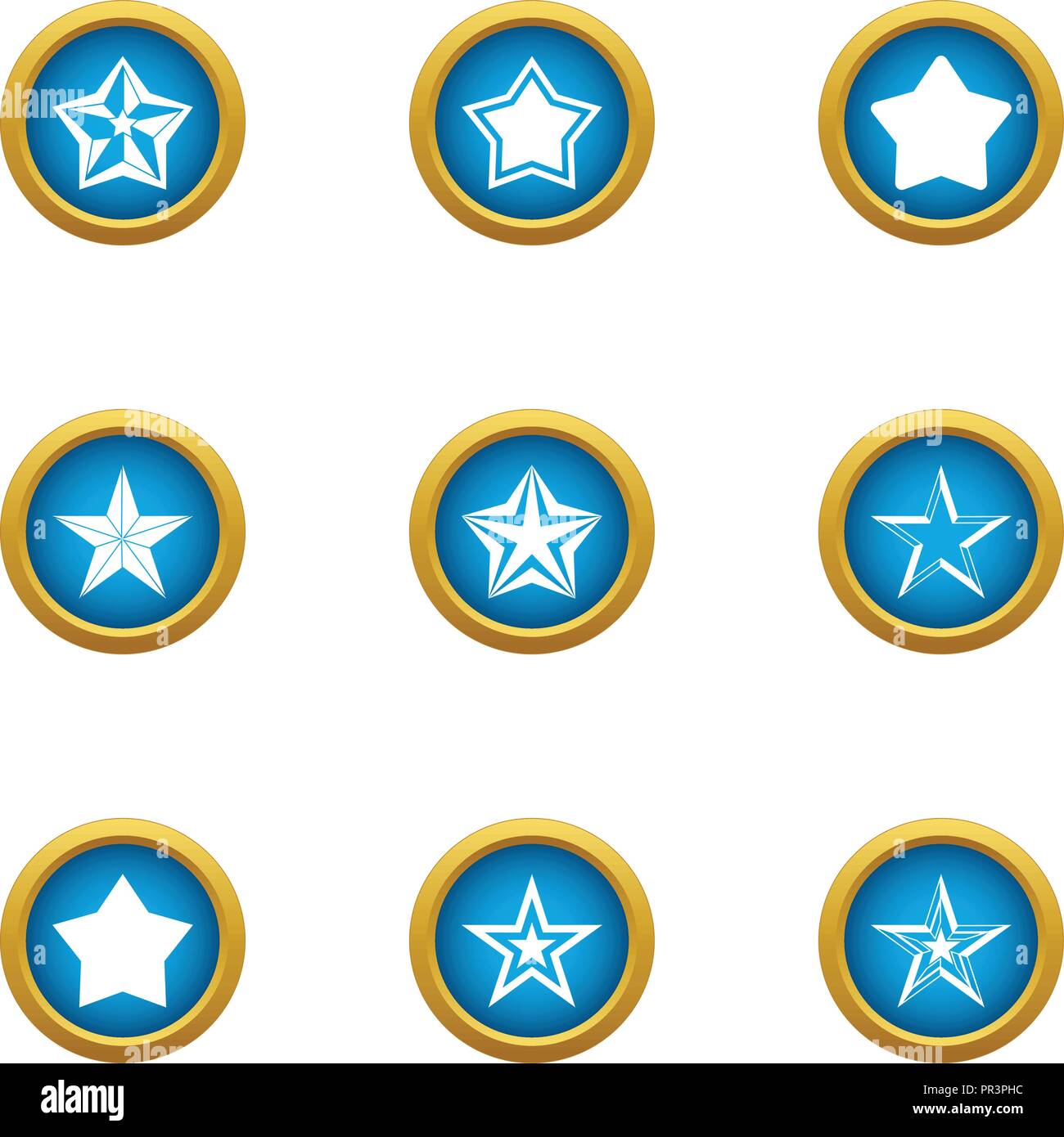 Starlight icons set, flat style Stock Vector Image & Art - Alamy