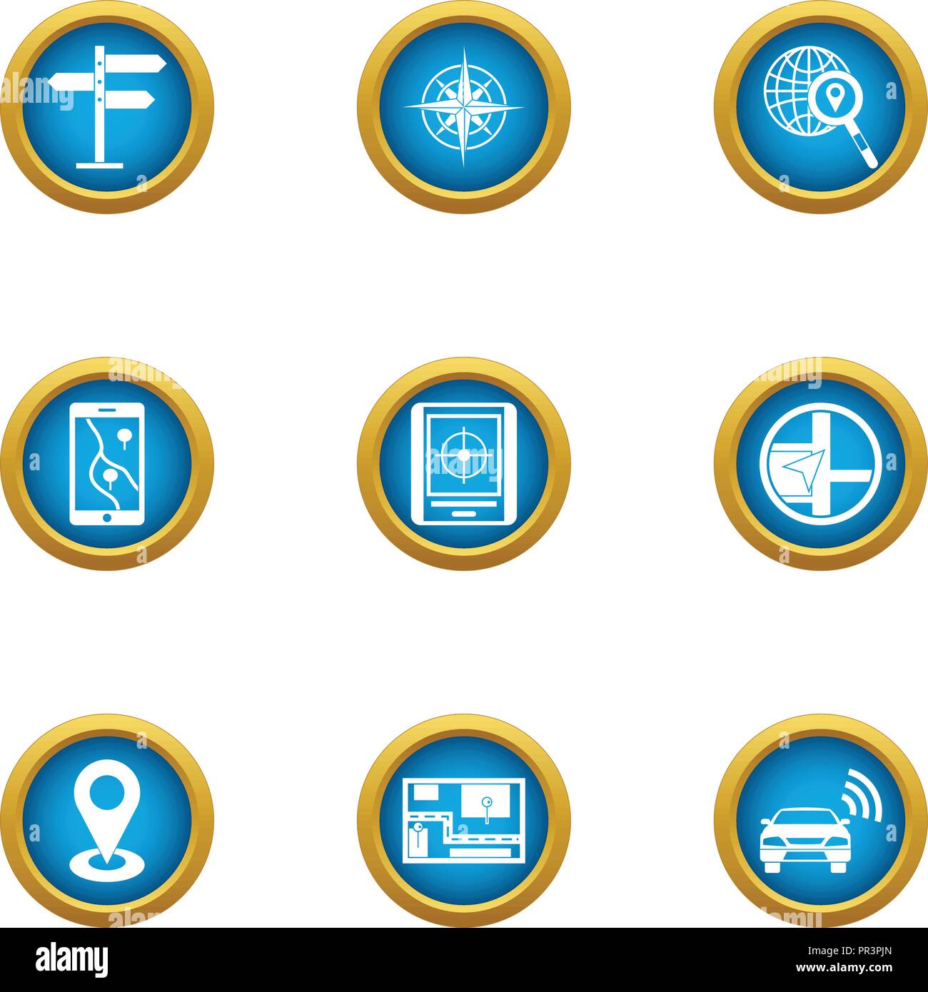 Pave the way icons set, flat style Stock Vector Image & Art - Alamy