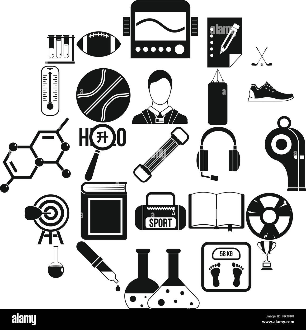 Academy icons set, simple style Stock Vector Image & Art - Alamy