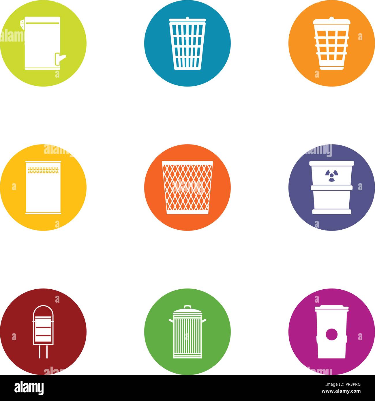 Dust icons set, flat style Stock Vector Image & Art - Alamy