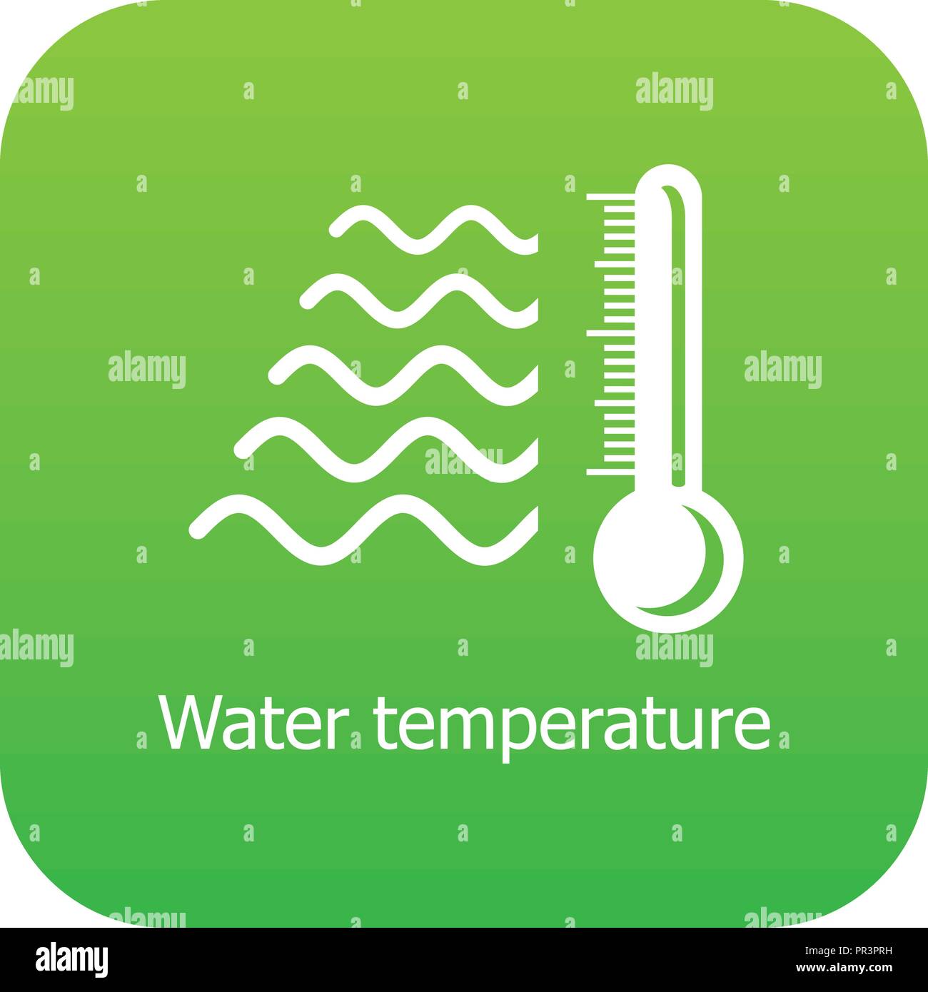 Water temperature icon green vector Stock Vector Image & Art - Alamy