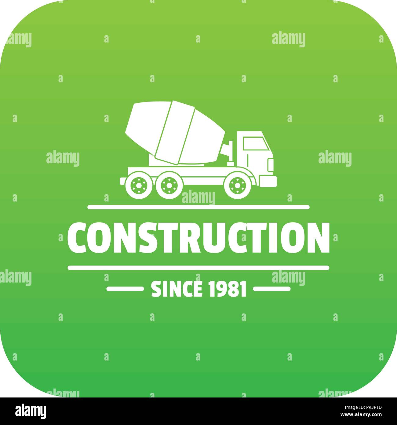 Construction company icon green vector Stock Vector Image & Art - Alamy