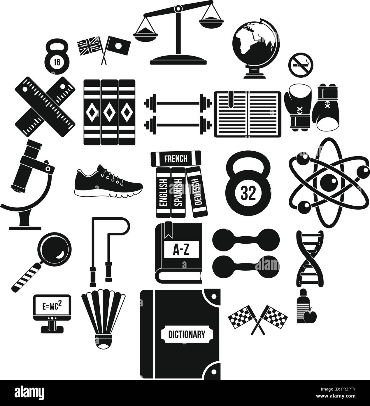 College icons set, simple style Stock Vector Image & Art - Alamy