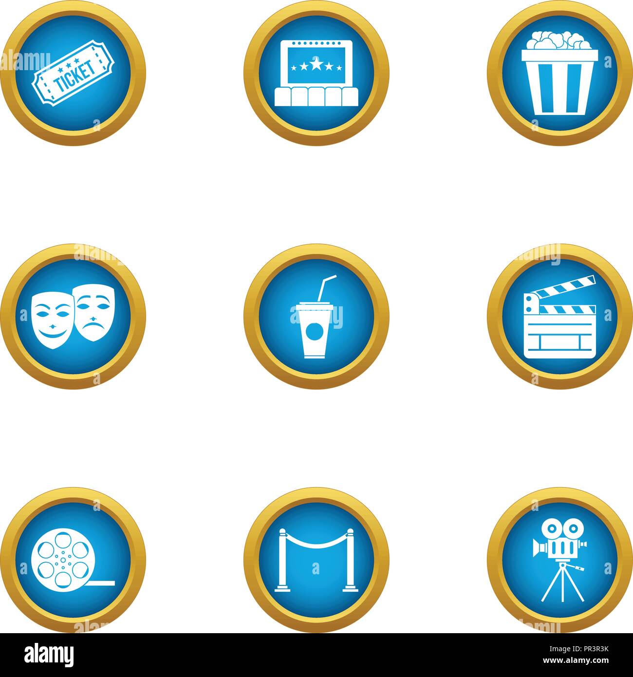 Admission icons set, flat style Stock Vector Image & Art - Alamy