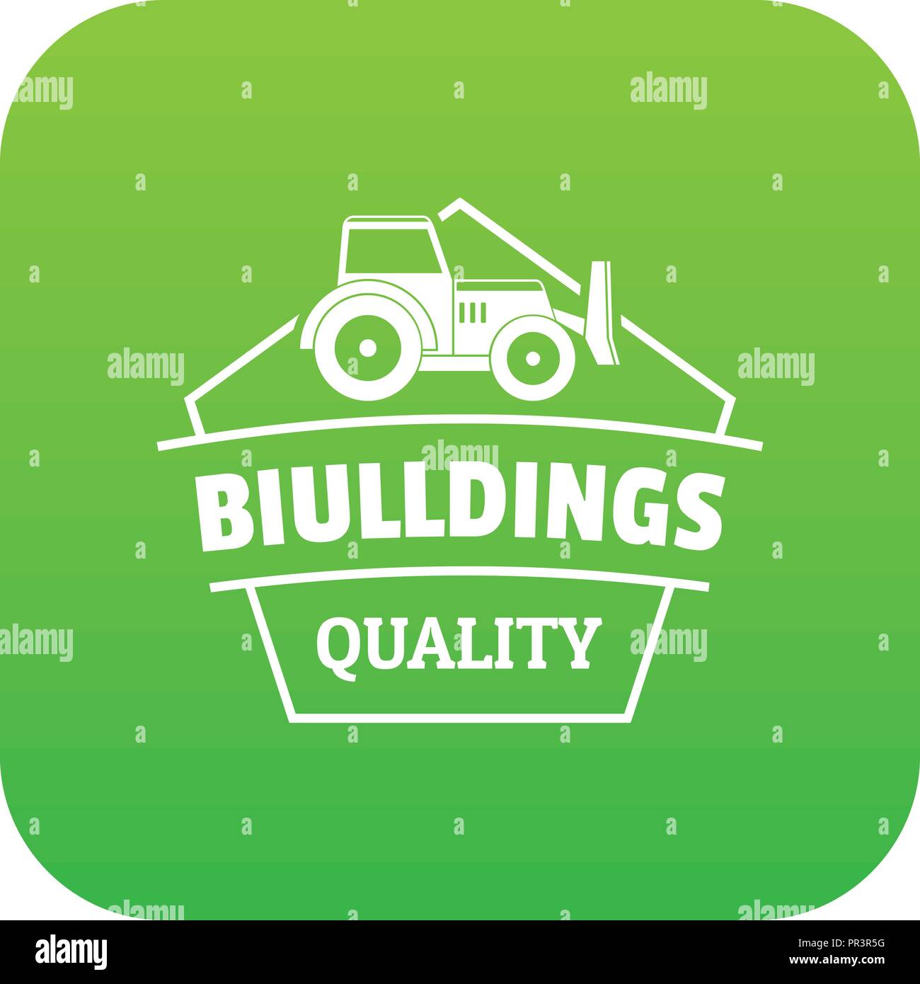 Building quality icon green vector Stock Vector Image & Art - Alamy