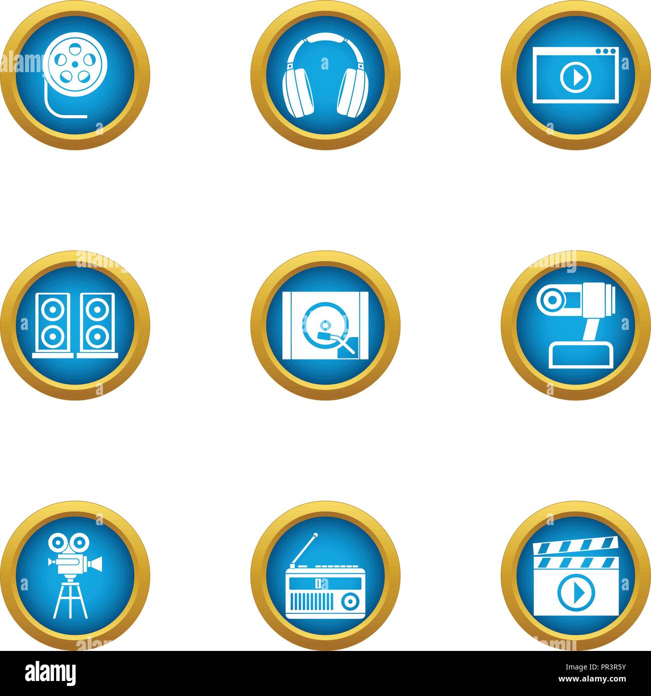 Still picture icons set, flat style Stock Vector Image & Art - Alamy