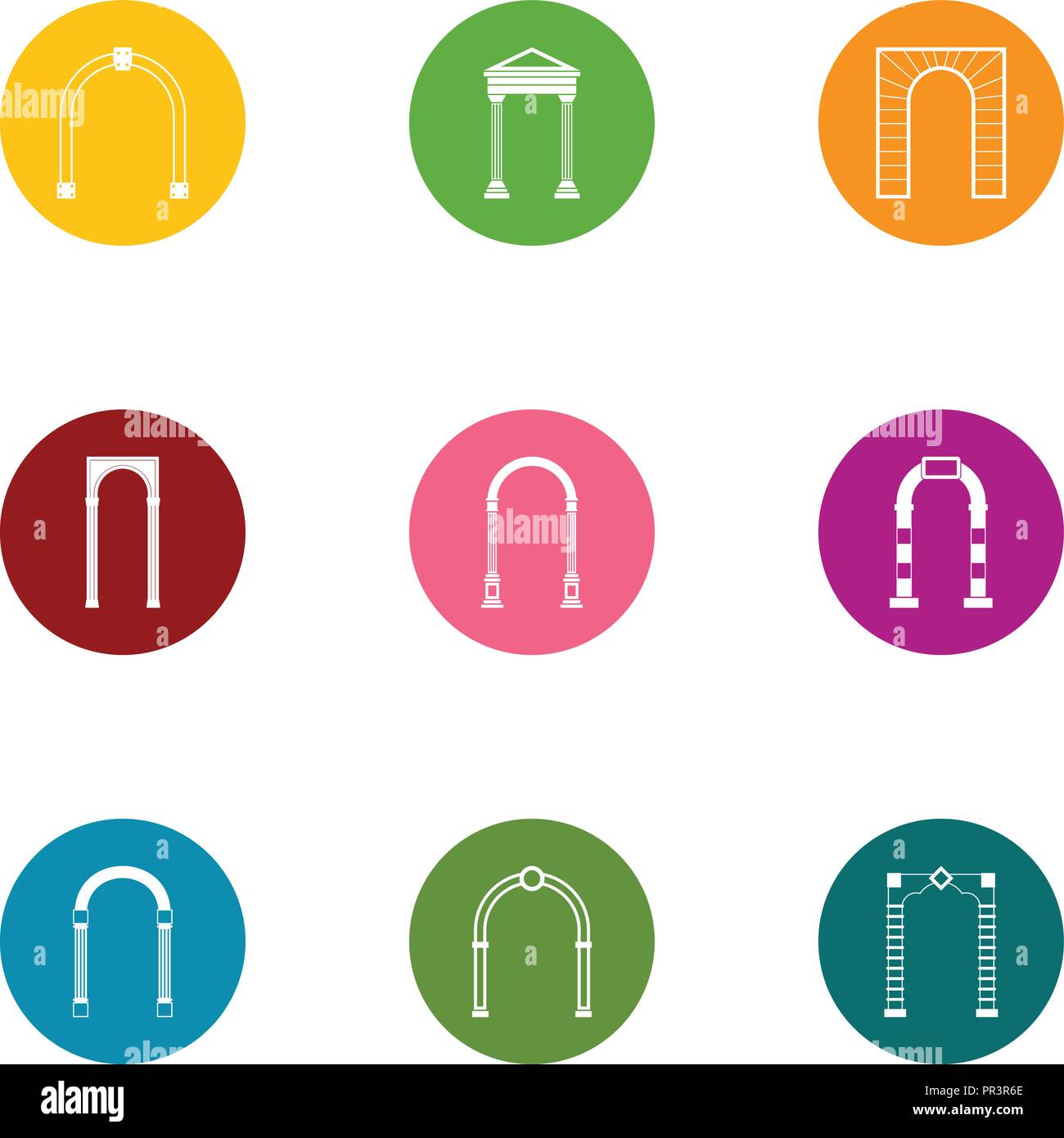 Arch space icons set, flat style Stock Vector Image & Art - Alamy