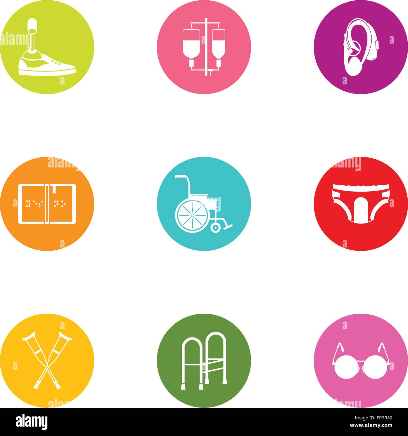 Body limb icons set, flat style Stock Vector Image & Art - Alamy