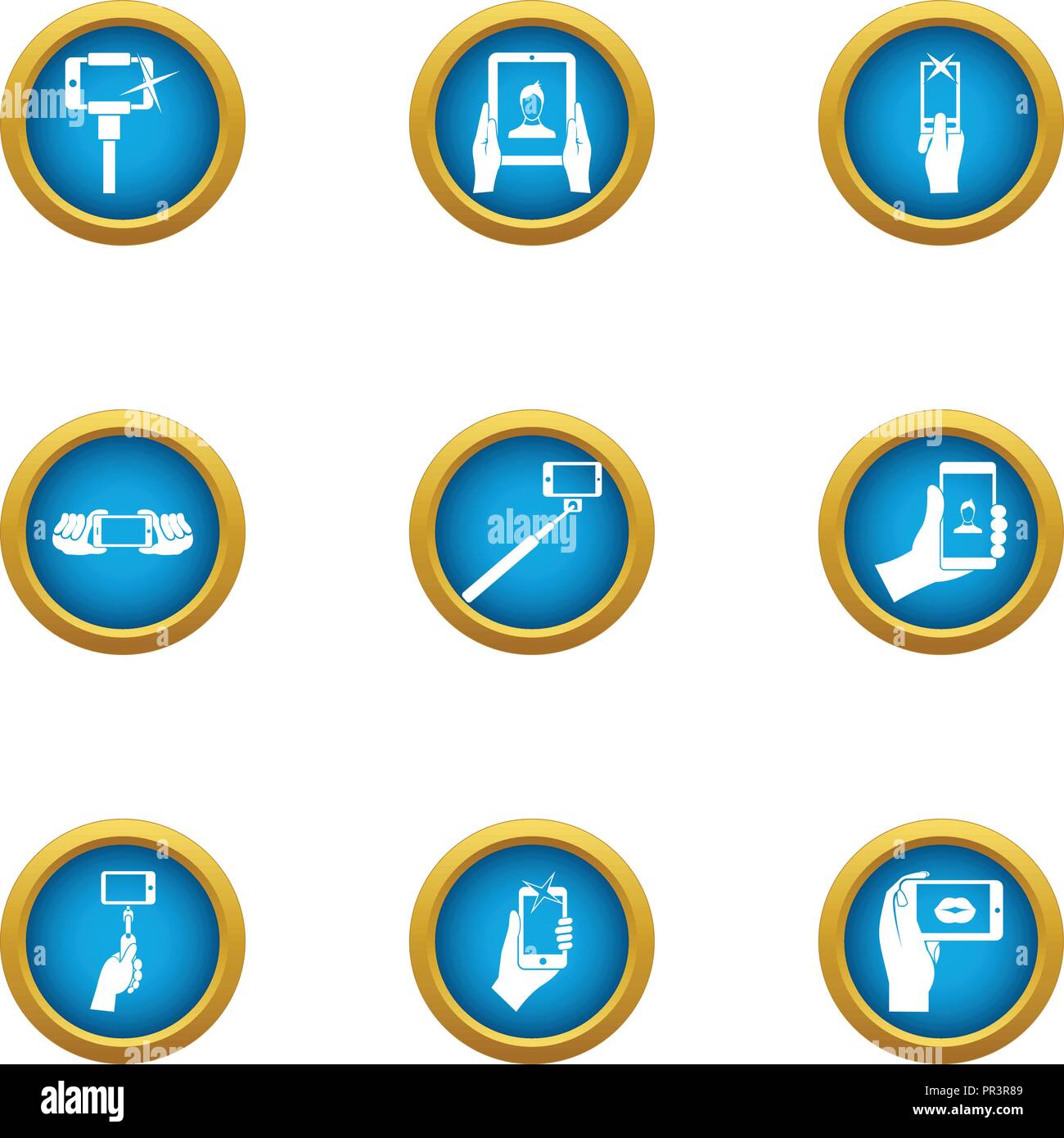 Footage icons set, flat style Stock Vector Image & Art - Alamy