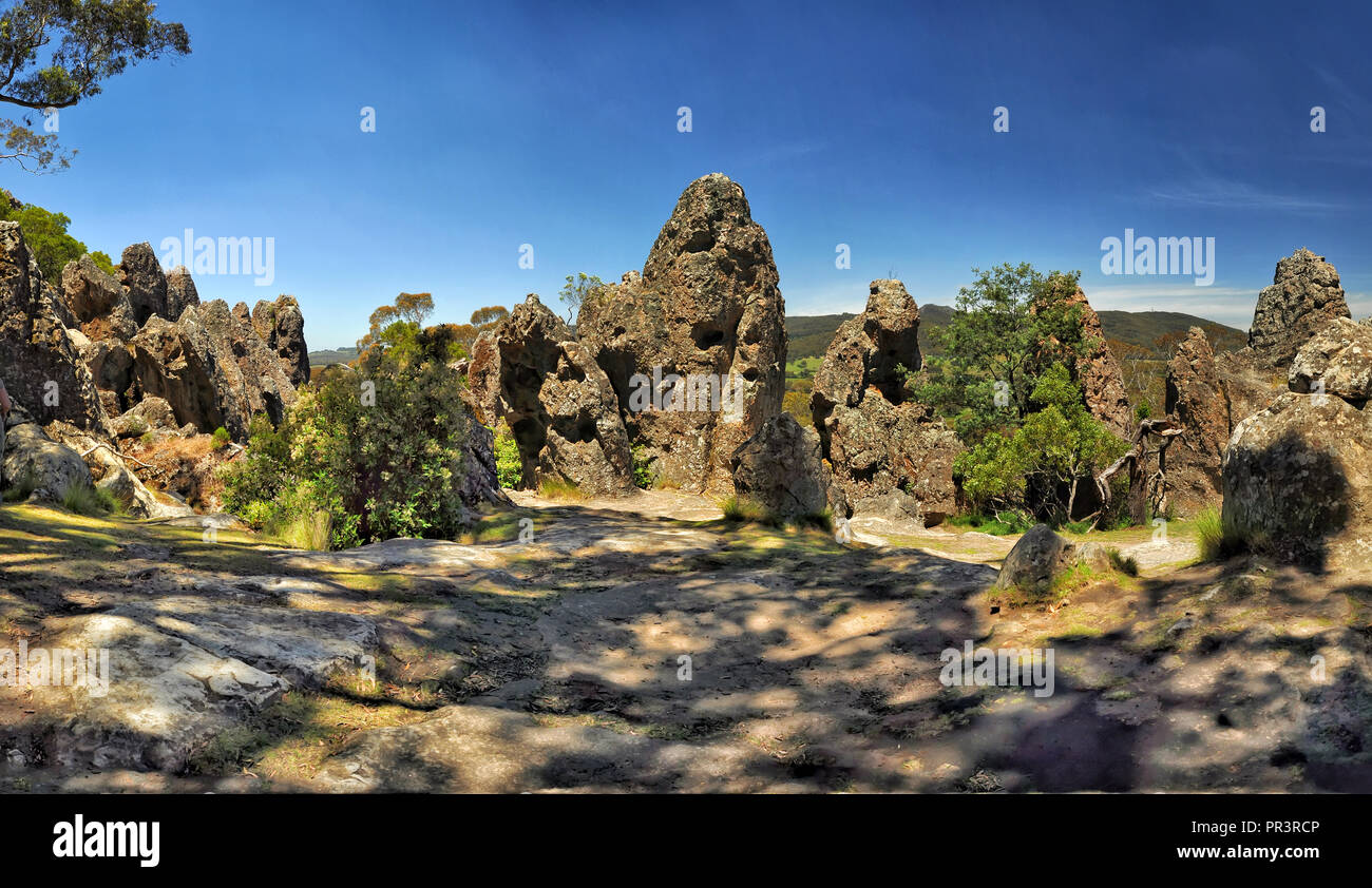 Hanging rock. - a mountain in the Central Australian state of Victoria ...