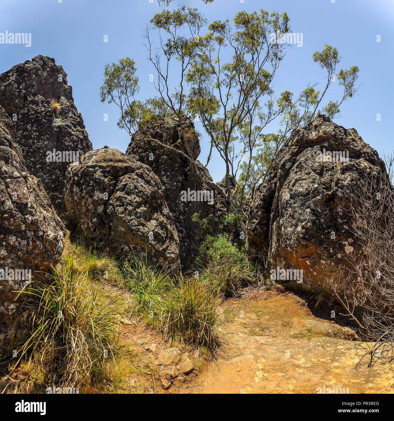 Hanging rock. - a mountain in the Central Australian state of Victoria ...