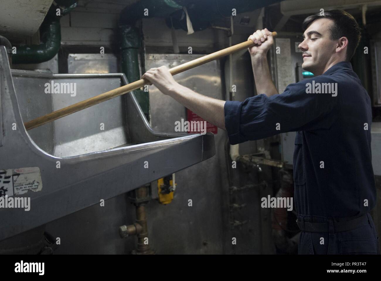 ATLANTIC OCEAN (July 22, 2017) Machinist's Mate Fireman Vernon Coiner ...