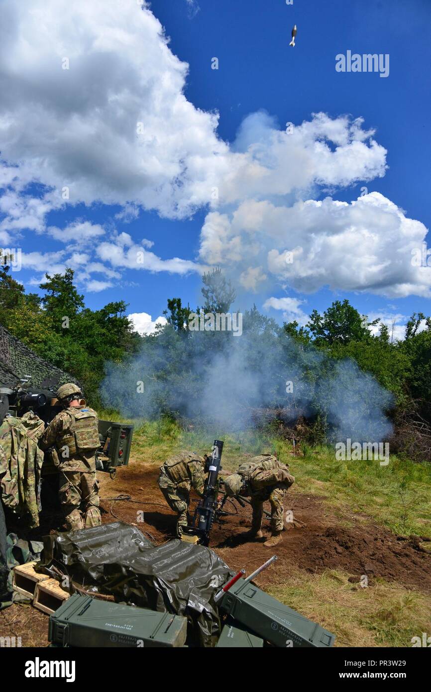 U.S. Army Mortarmen assigned to 2nd Battalion, 503rd Infantry Regiment ...