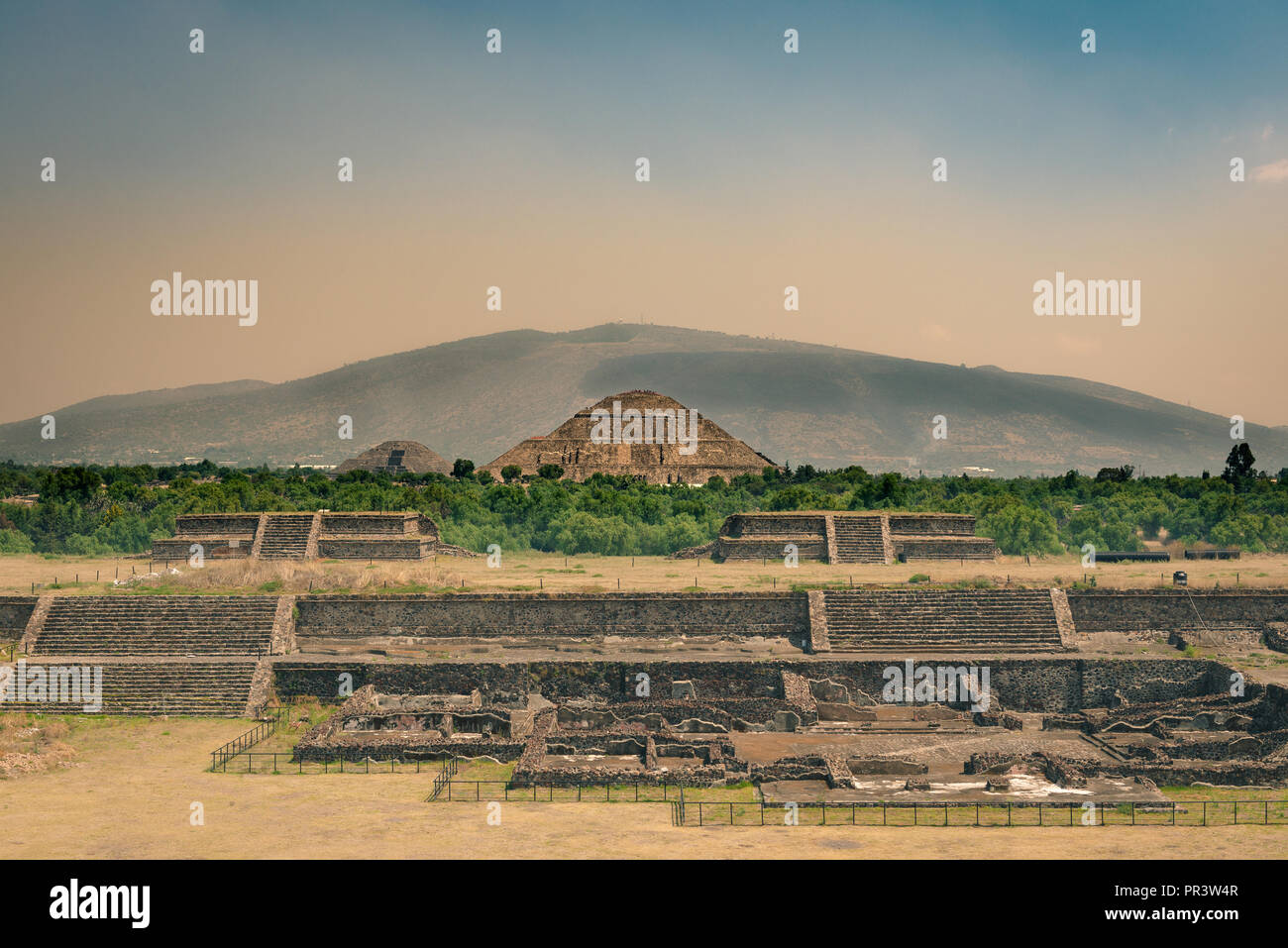 Aztec structure at Teotihuacan archeological site, Mexico Stock Photo ...