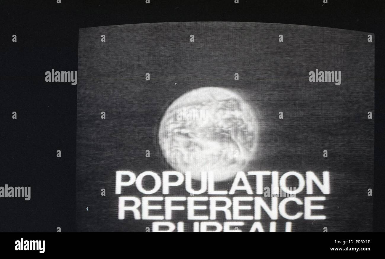 THE SCREEN SHOWING POPULATION REFERENCE BUREAU Stock Photo - Alamy