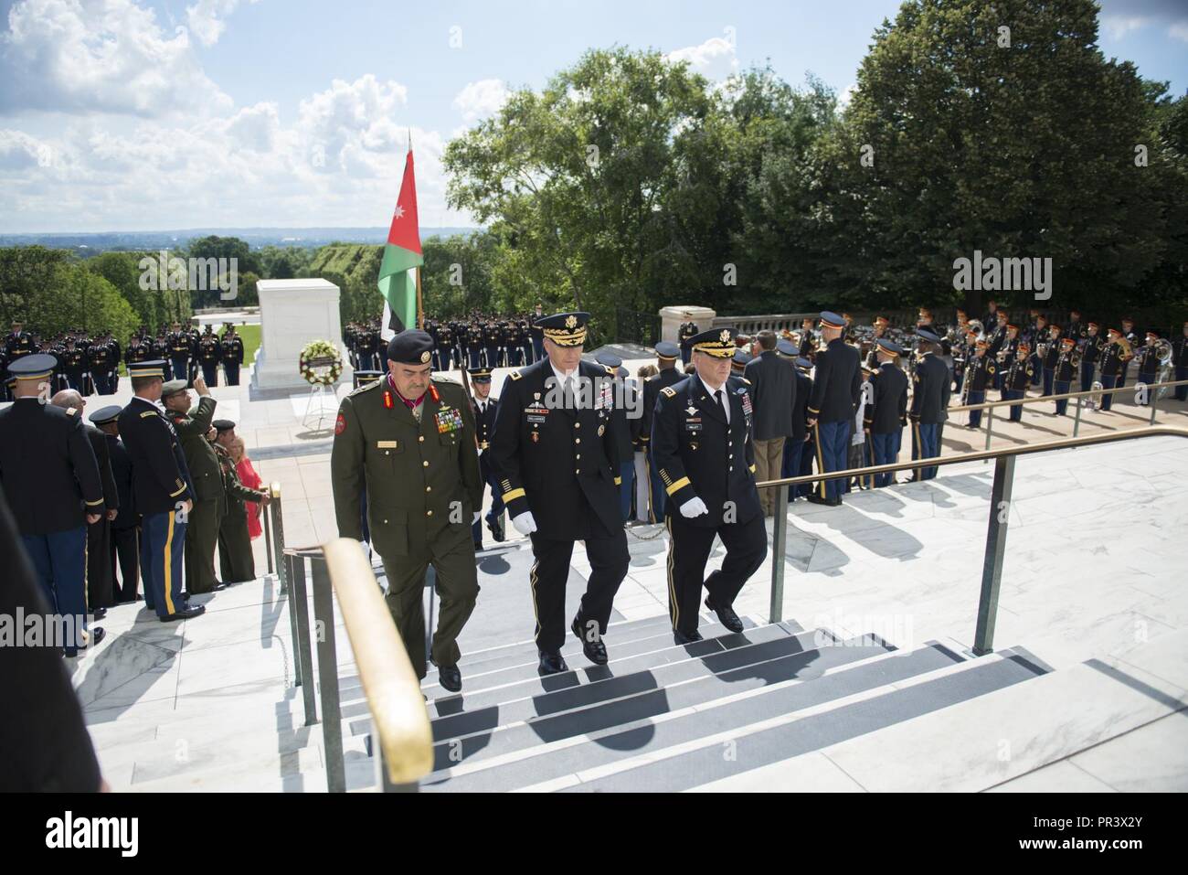 (From the left) Lt. Gen. Mahmoud Freihat, chief of the general staff ...