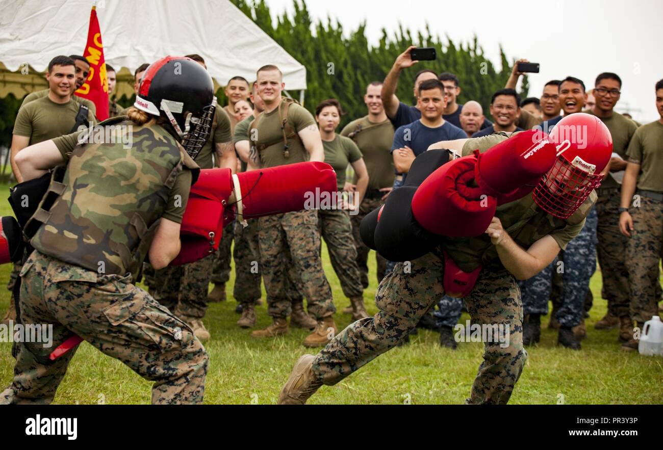 U.S. Marines and Sailors with Headquarters and Headquarters Squadron (H ...