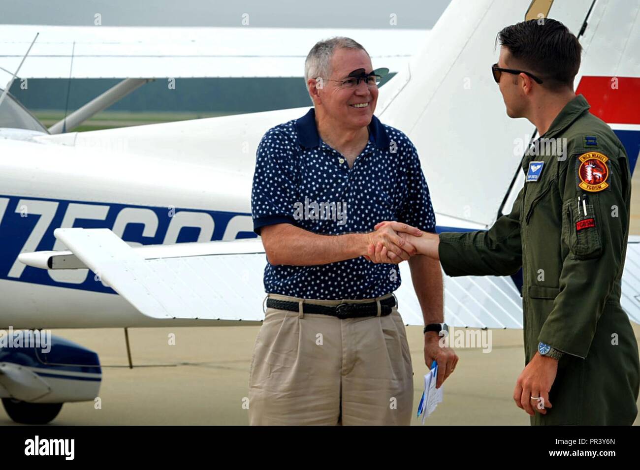 U.S. Air Force Capt. Kyle Bruton, 20th Fighter Wing flight safety chief ...