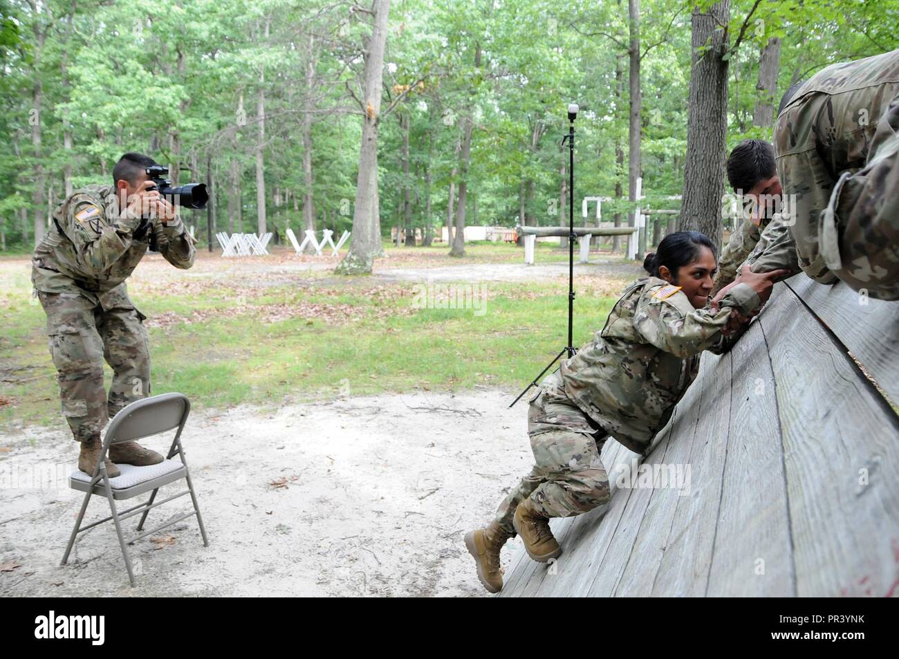 Master Sgt. Michel Sauret, a public affairs noncommissioned officer with the U.S. Army Reserve’s ...