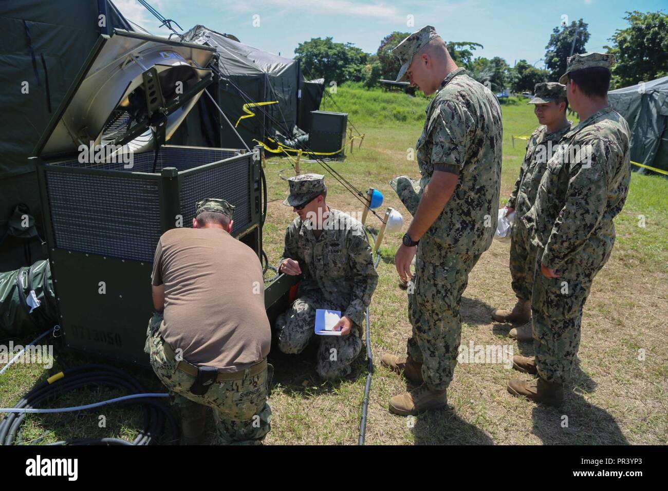 UERTO CASTILLA, Honduras (July 31, 2017) U.S. Navy Sailors assigned to ...