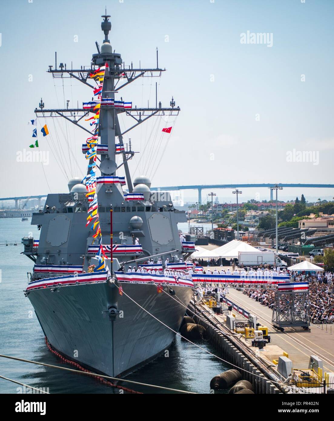 SAN DIEGO (July 29, 2017) The crew of the Arleigh Burke-class guided ...